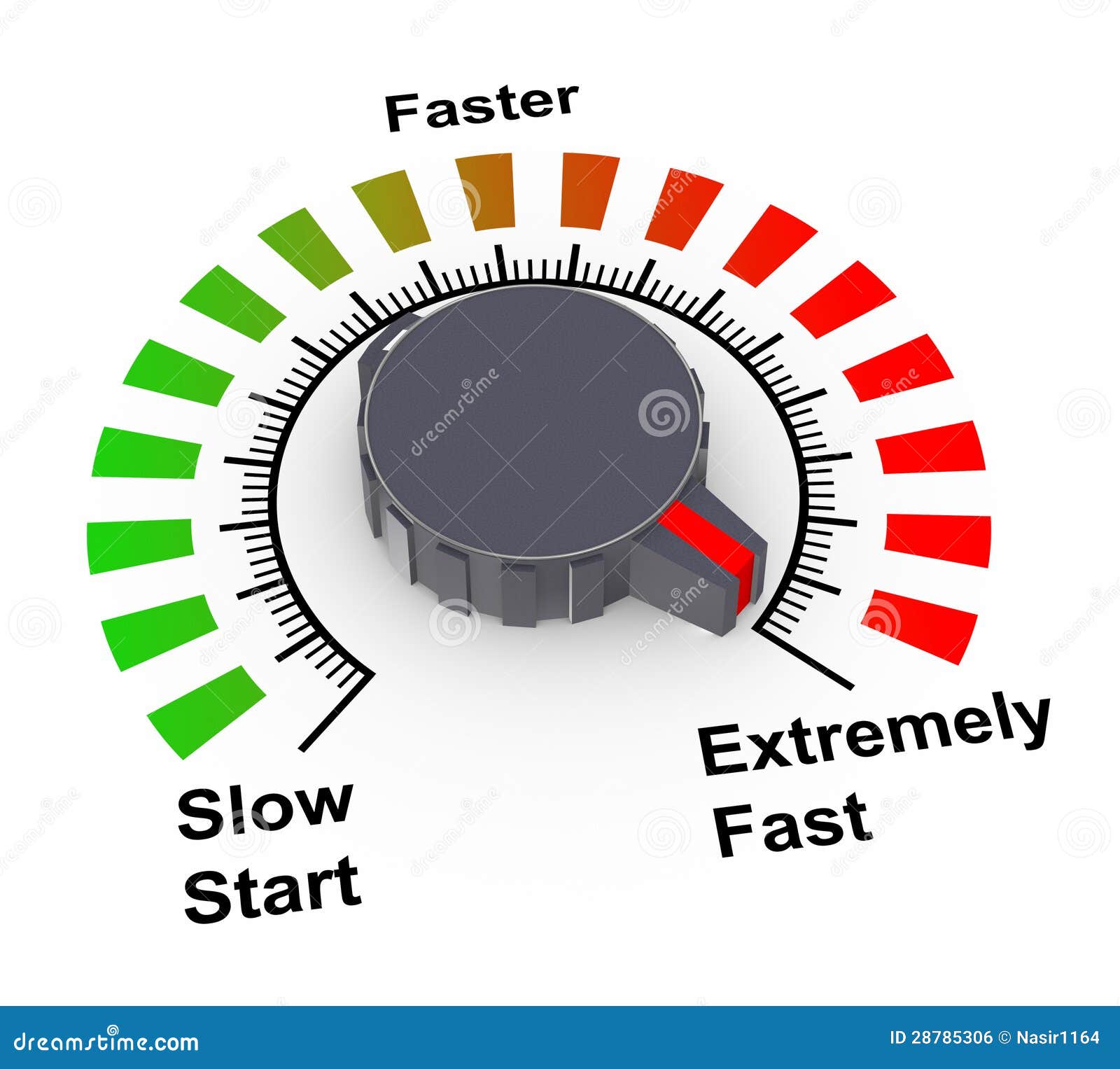 3d Knop - Snel, Sneller En Het Snelst Stock Illustratie - Illustration ...