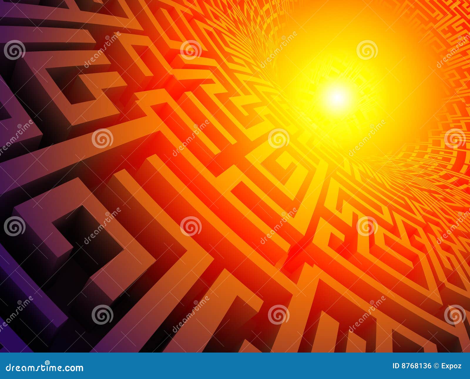 3D labyrinth stock illustration. Illustration of exploration - 8768136