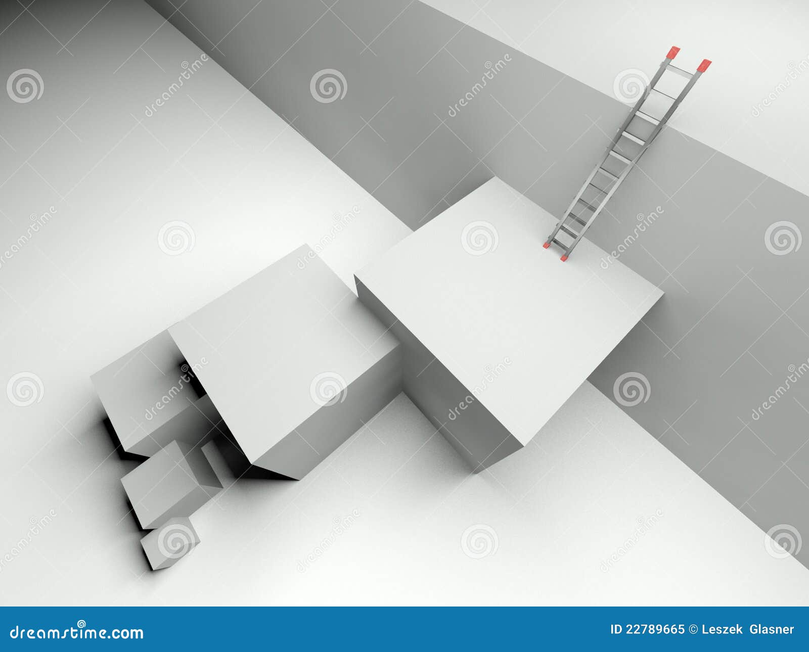 3d ladder of success stock illustration. Illustration of business ...