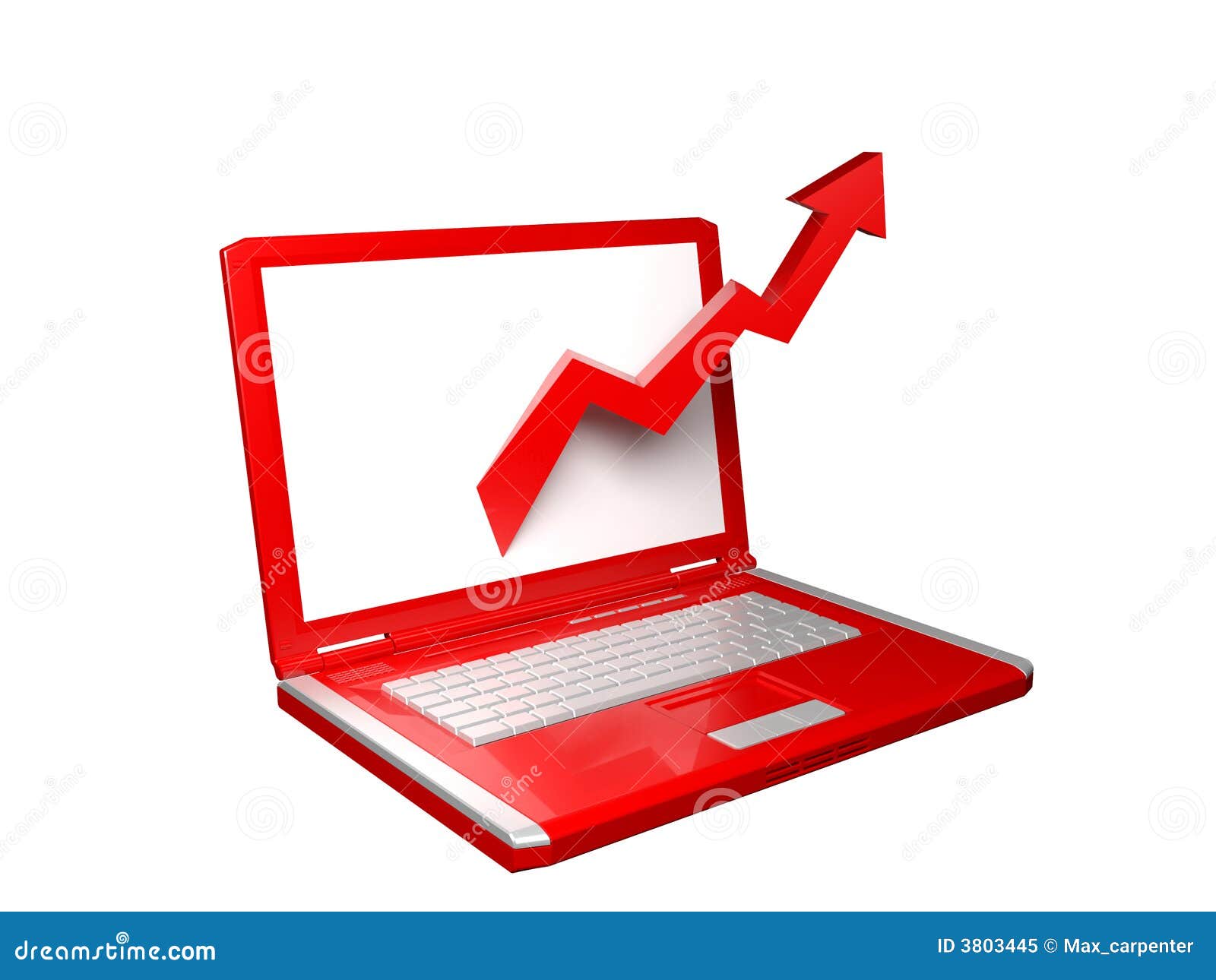 Laptop With Diagram And Chart Cartoon Vector | CartoonDealer.com #40788411