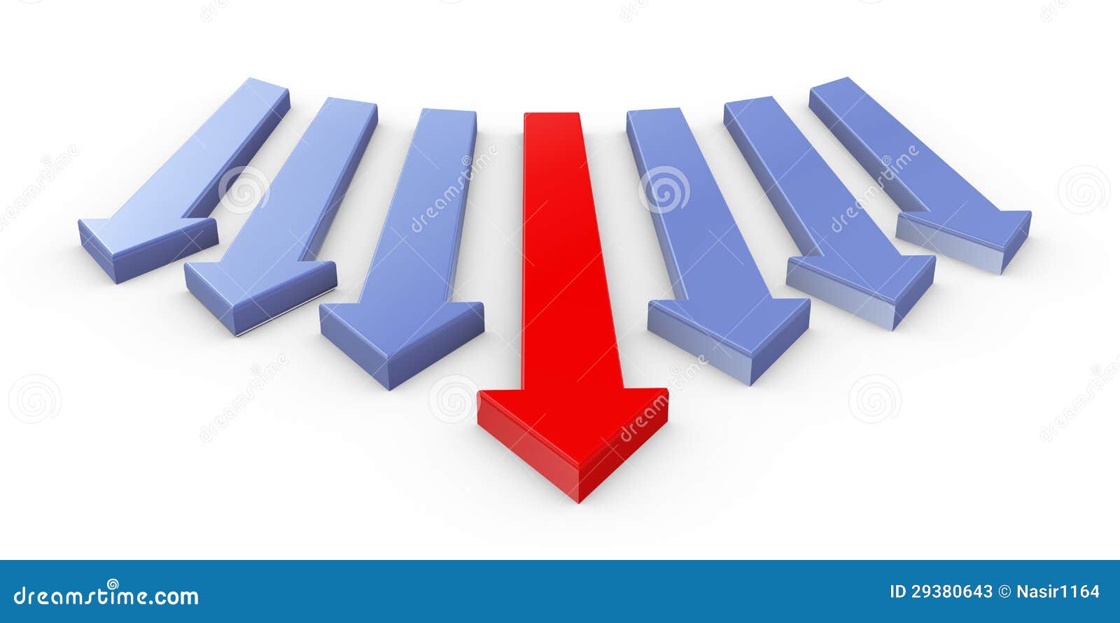 3d leading arrow stock illustration. Illustration of race - 29380643