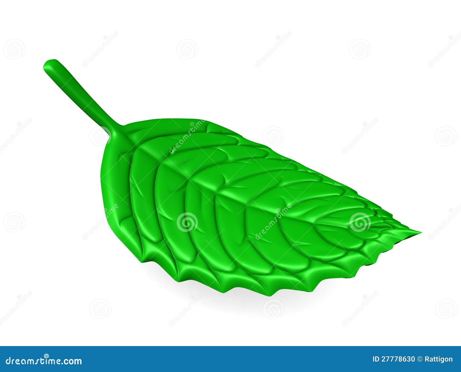 3d leaf stock illustration. Illustration of green, single - 27778630
