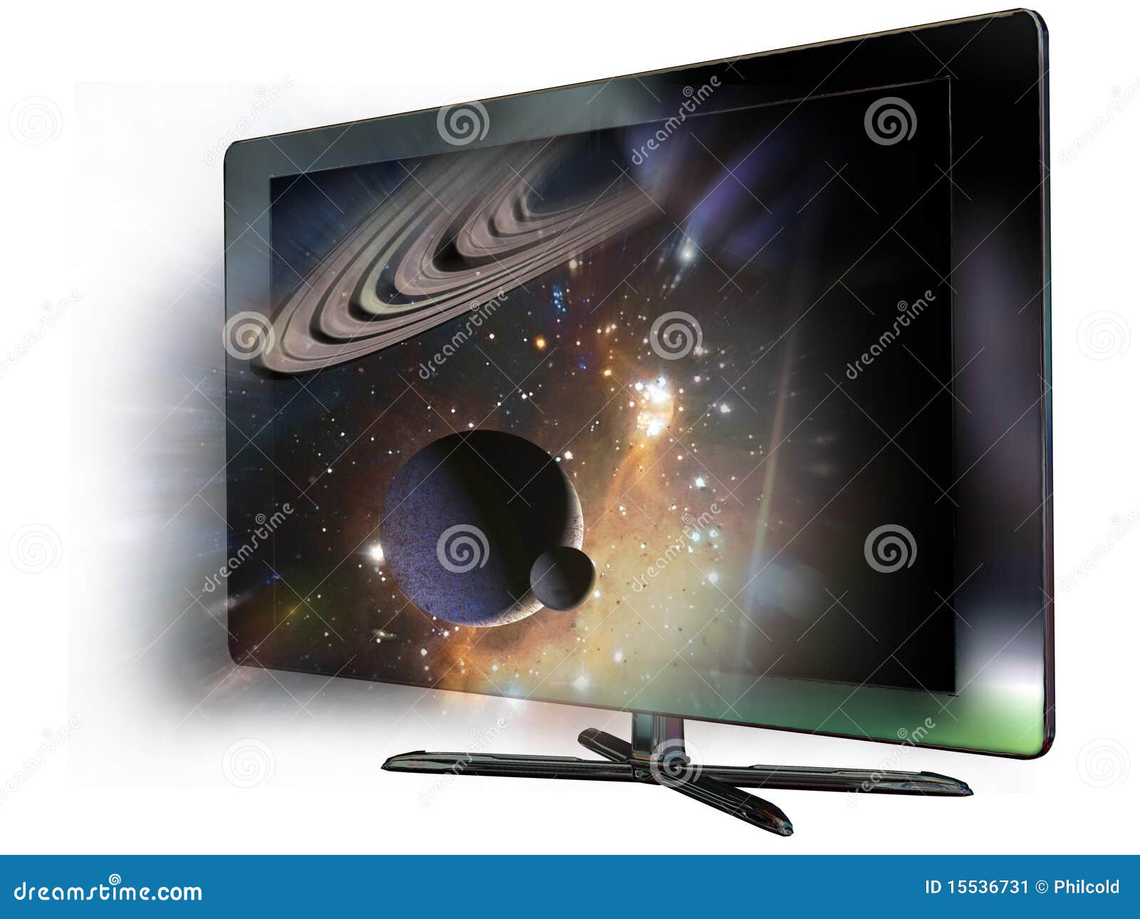 3D led television stock illustration. Illustration of panoramic - 15536731