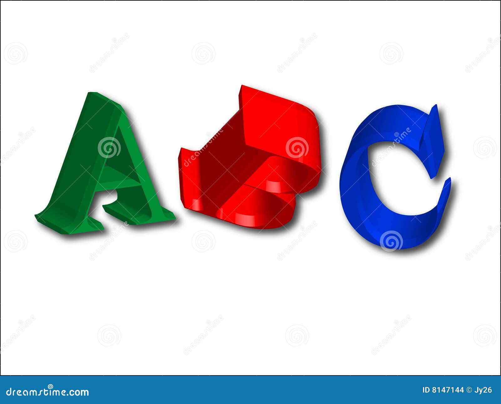 3D Letters ABC (easy As Abc) Picture. Image: 8147144