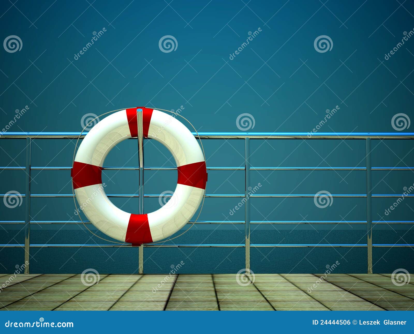Life Ring At Port With Cruise Ships In Background Stock Image ...