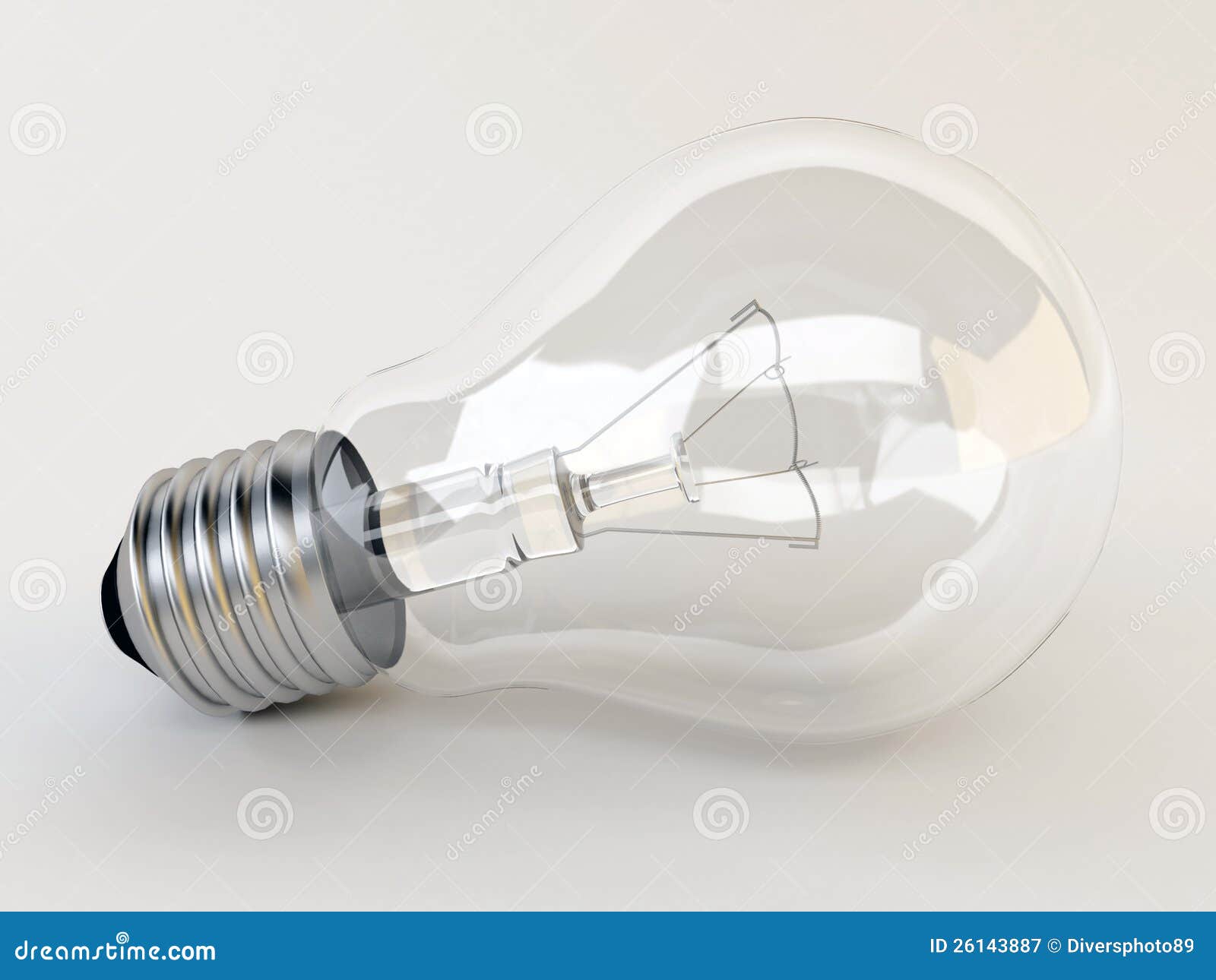 3d light bulb stock illustration. Illustration of glowing - 26143887