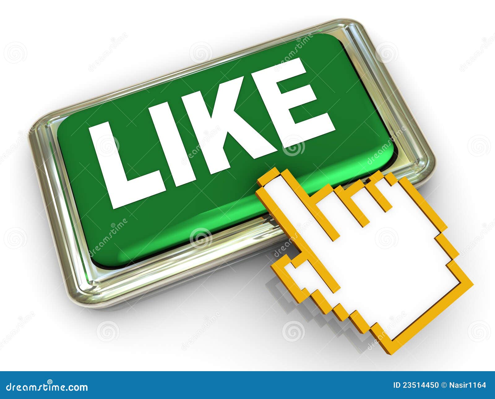 3d like button stock illustration. Illustration of pixel - 23514450