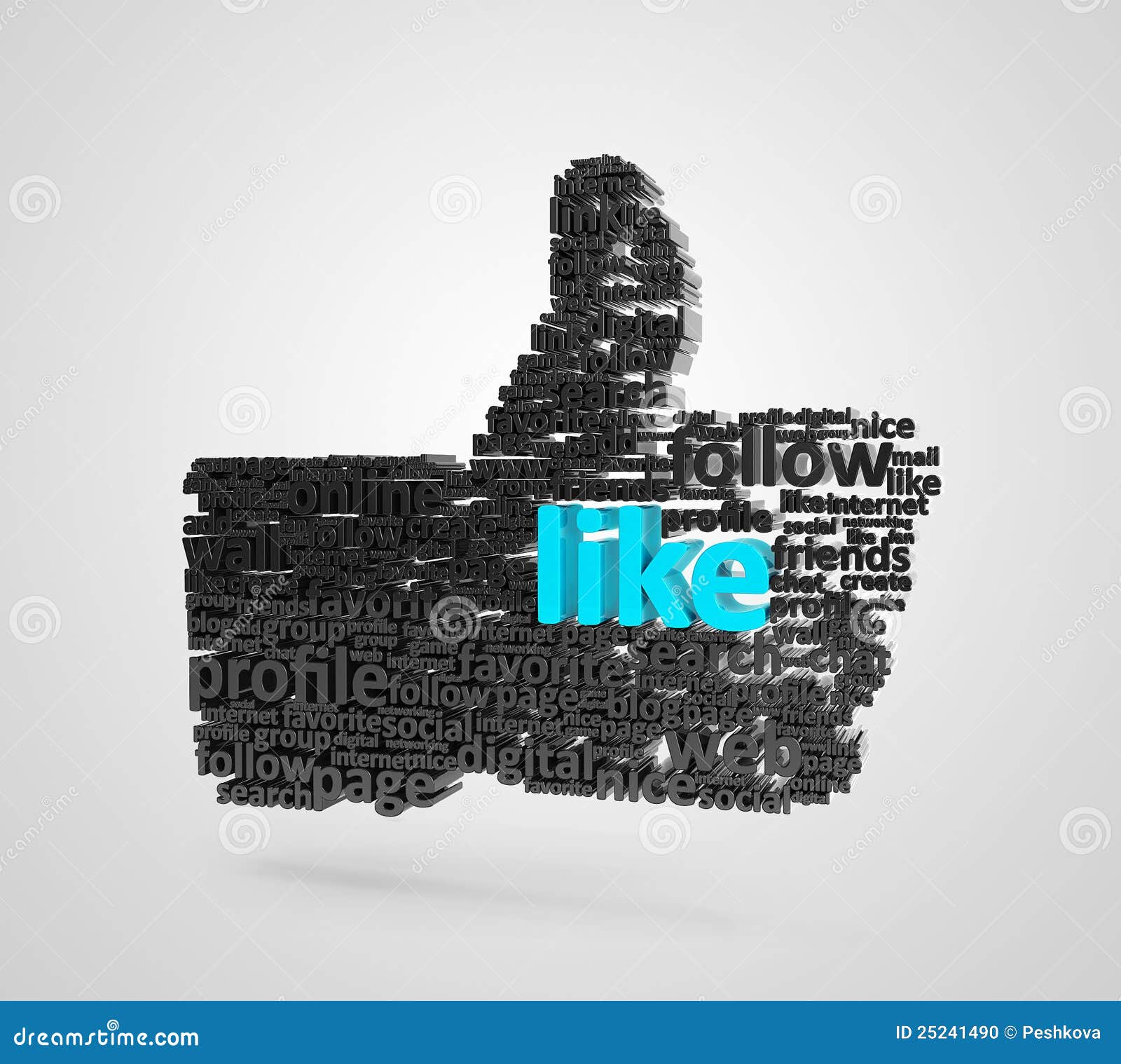 3d like symbol stock illustration. Illustration of blog - 25241490