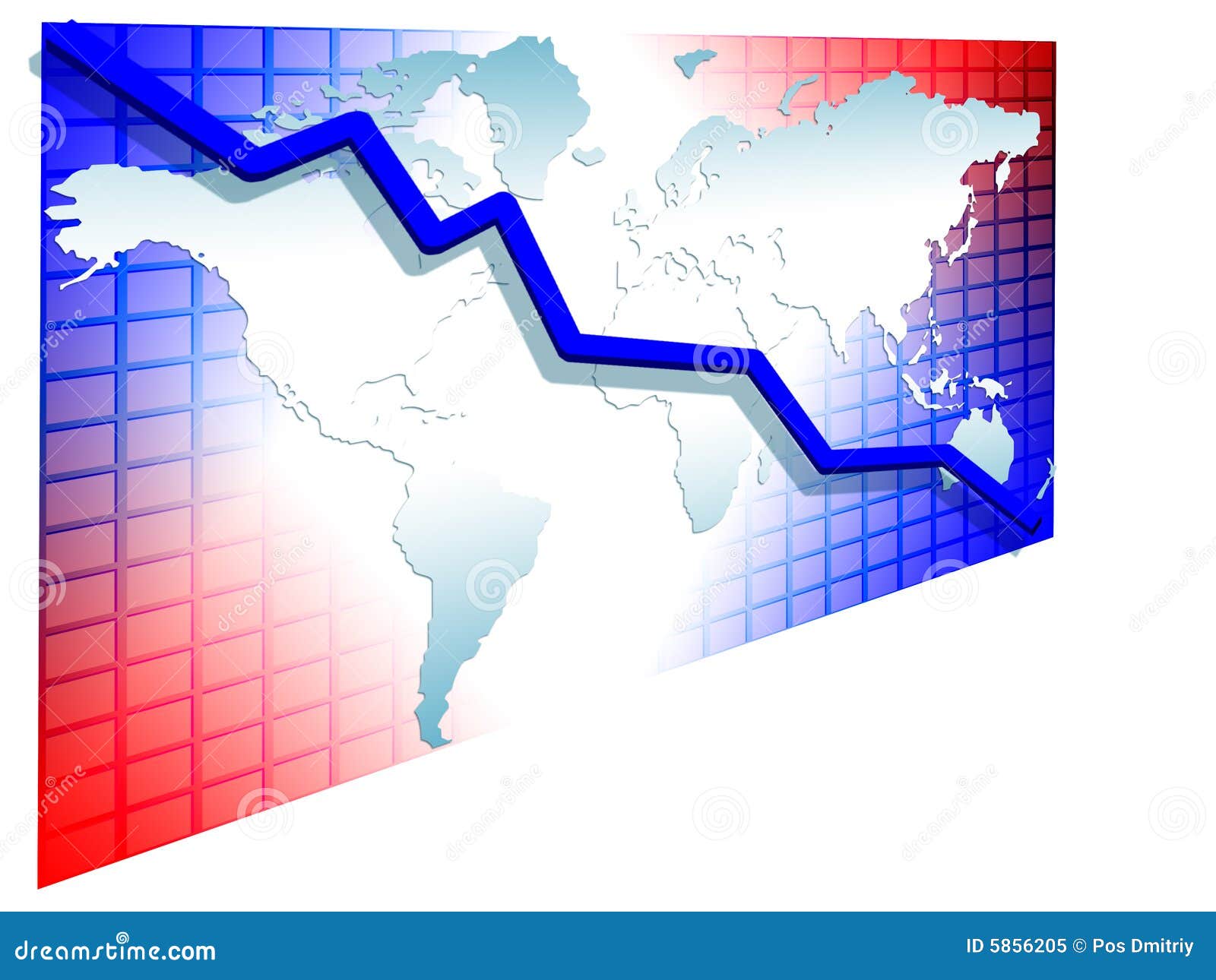 3d Line Chart Picture. Image: 5856205
