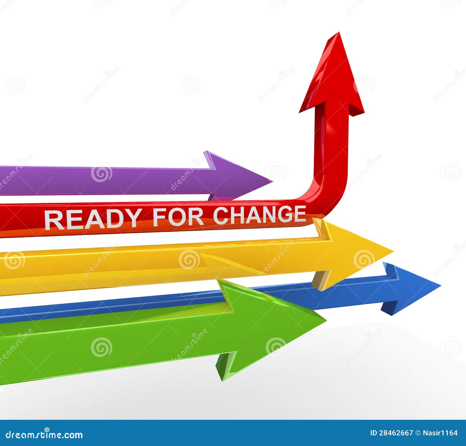 3d Listo Para La Flecha Del Cambio Stock de ilustración - Ilustración ...