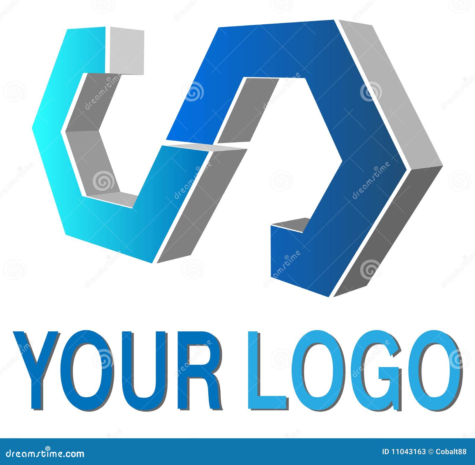 3d Logo stock vector. Illustration of draw, center, icon - 11043163
