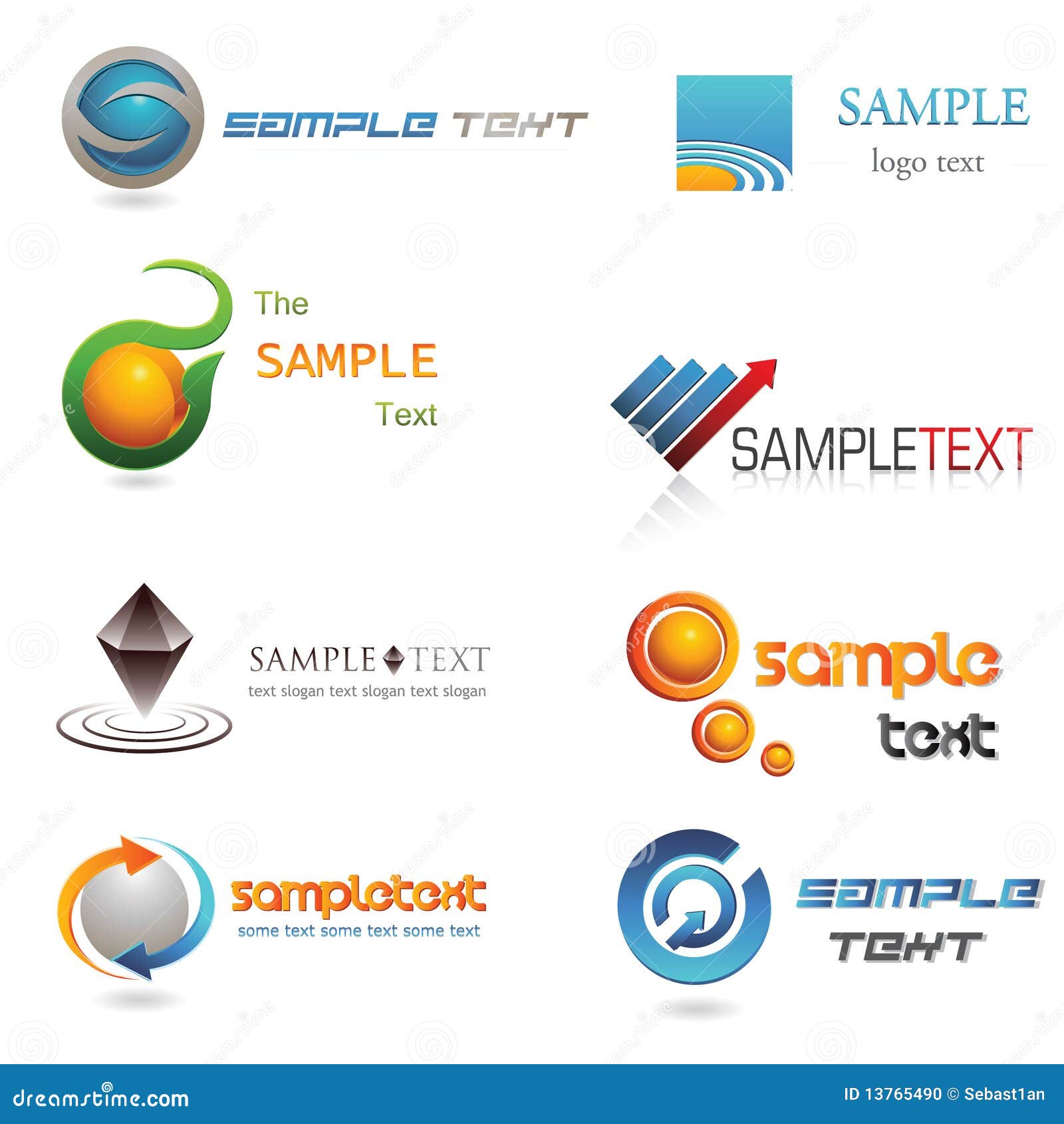 3D Logo stock vector. Illustration of emblem, high, move - 13765490