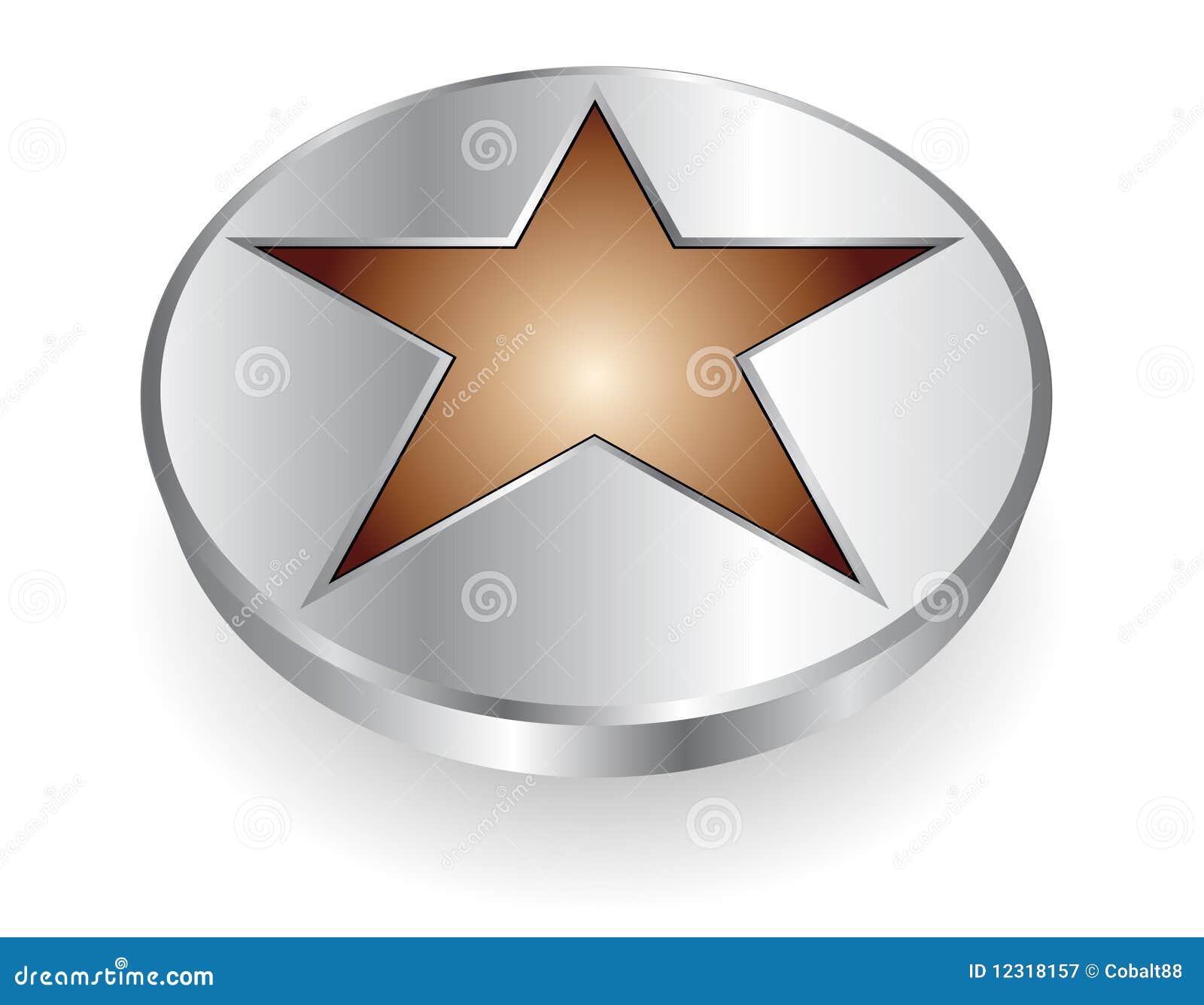3D logo metallic star stock vector. Illustration of finance - 12318157