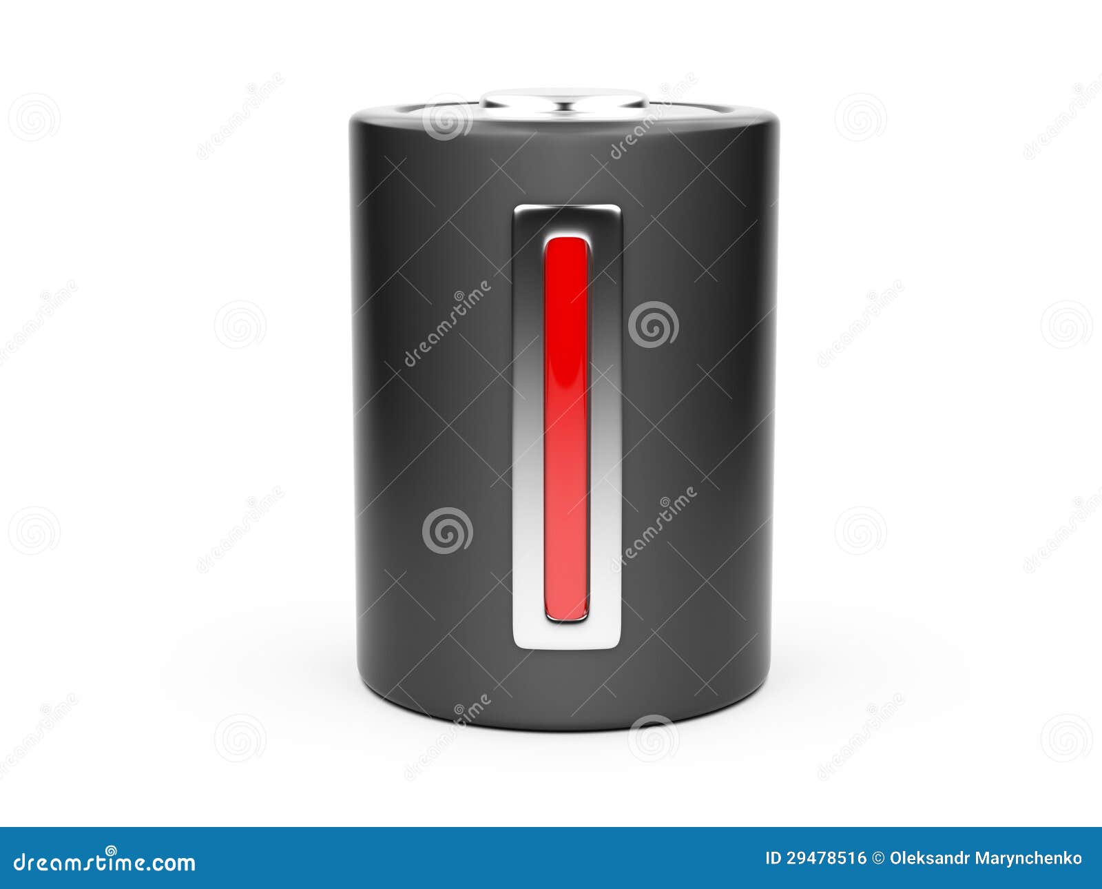 3D Low Battery symbol stock illustration. Illustration of steel - 29478516