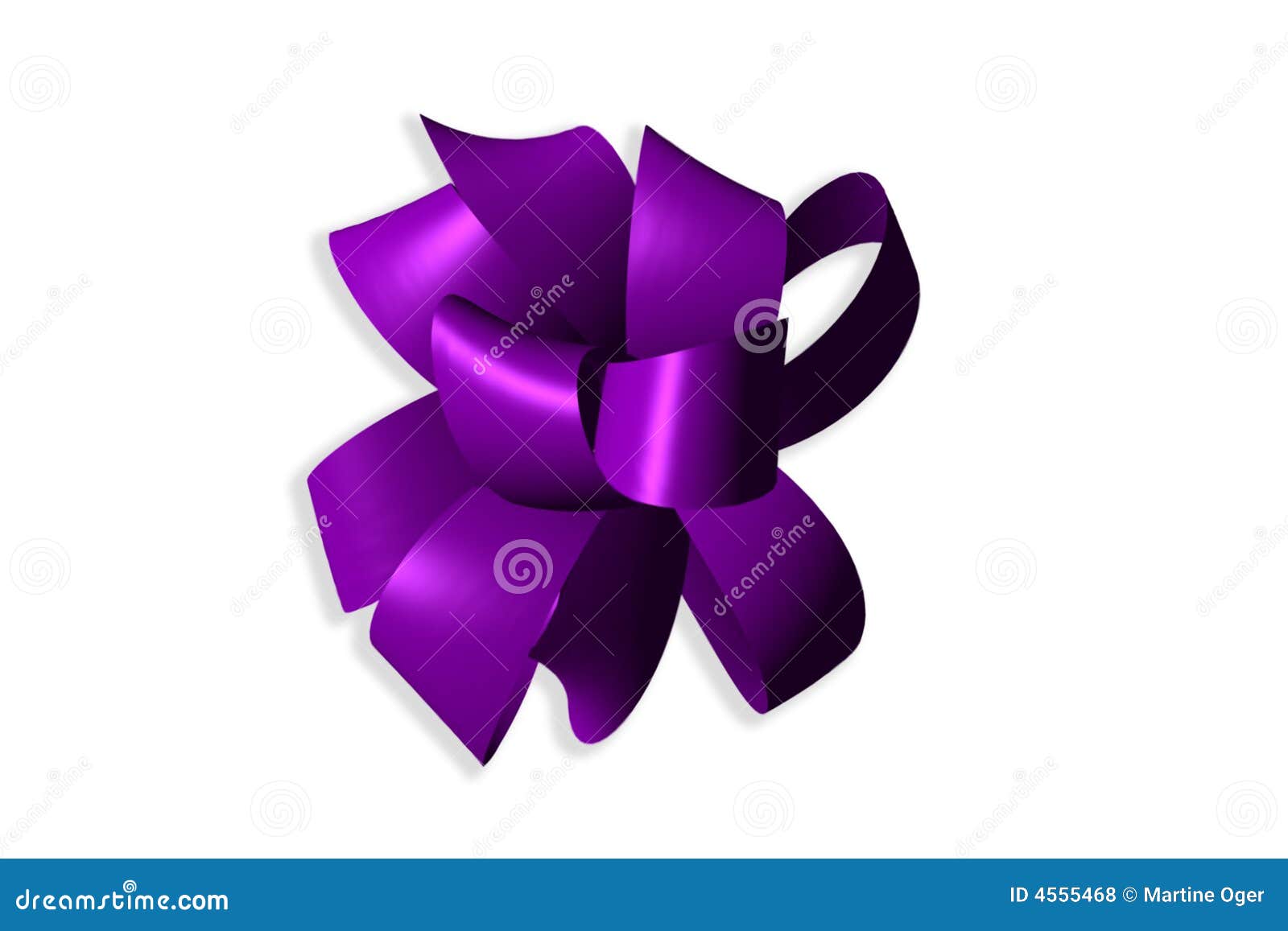 3D Magenta Ribbon Bow stock illustration. Illustration of purple - 4555468