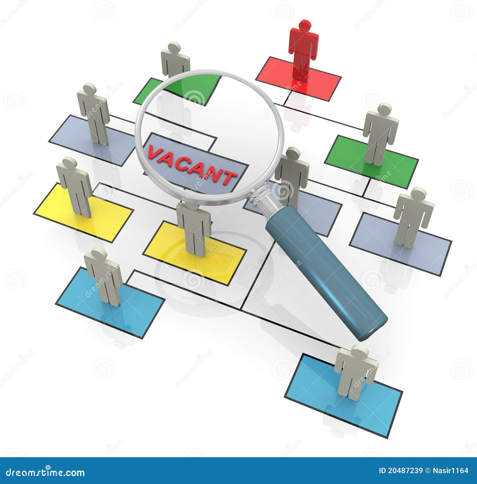 3d Magnifier and Vacant Position Stock Illustration - Illustration of ...