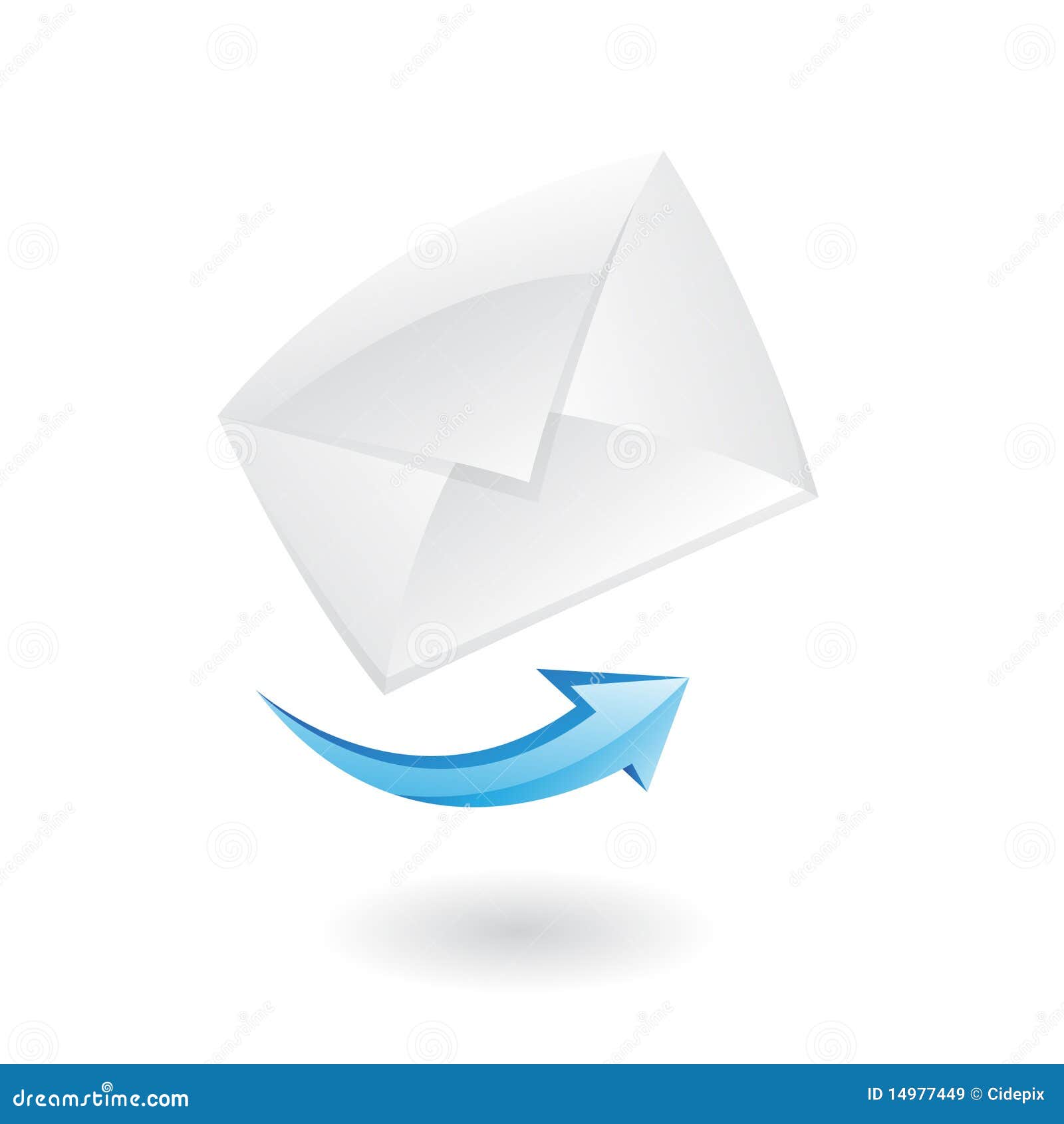 3d mail icon stock vector. Illustration of logo, email - 14977449
