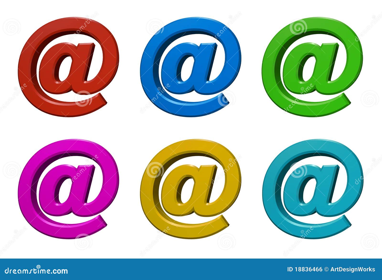 3D mail sign stock illustration. Illustration of colors - 18836466