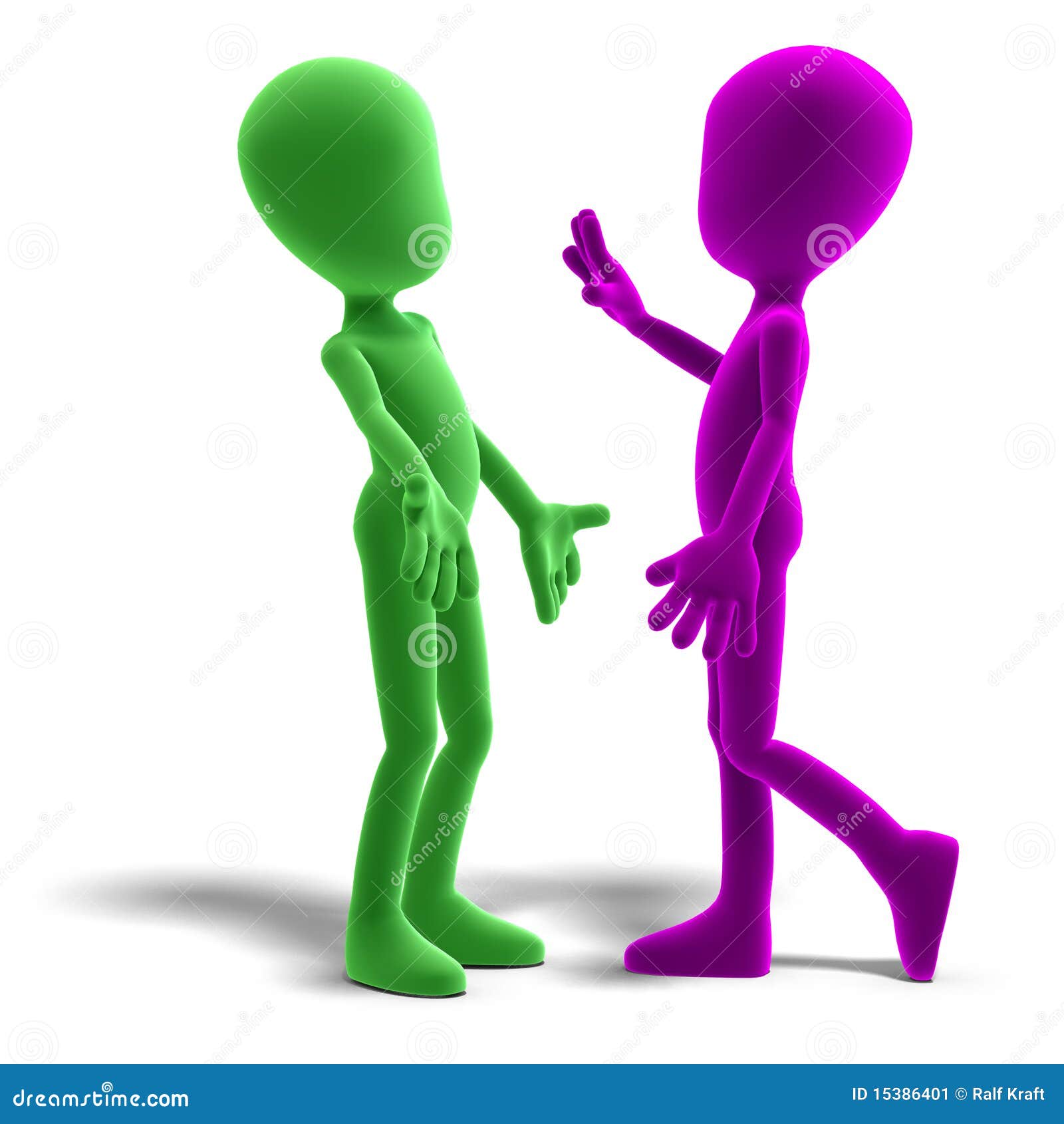 3d Male Icon Toon Characters Have a Discussion Stock Illustration ...