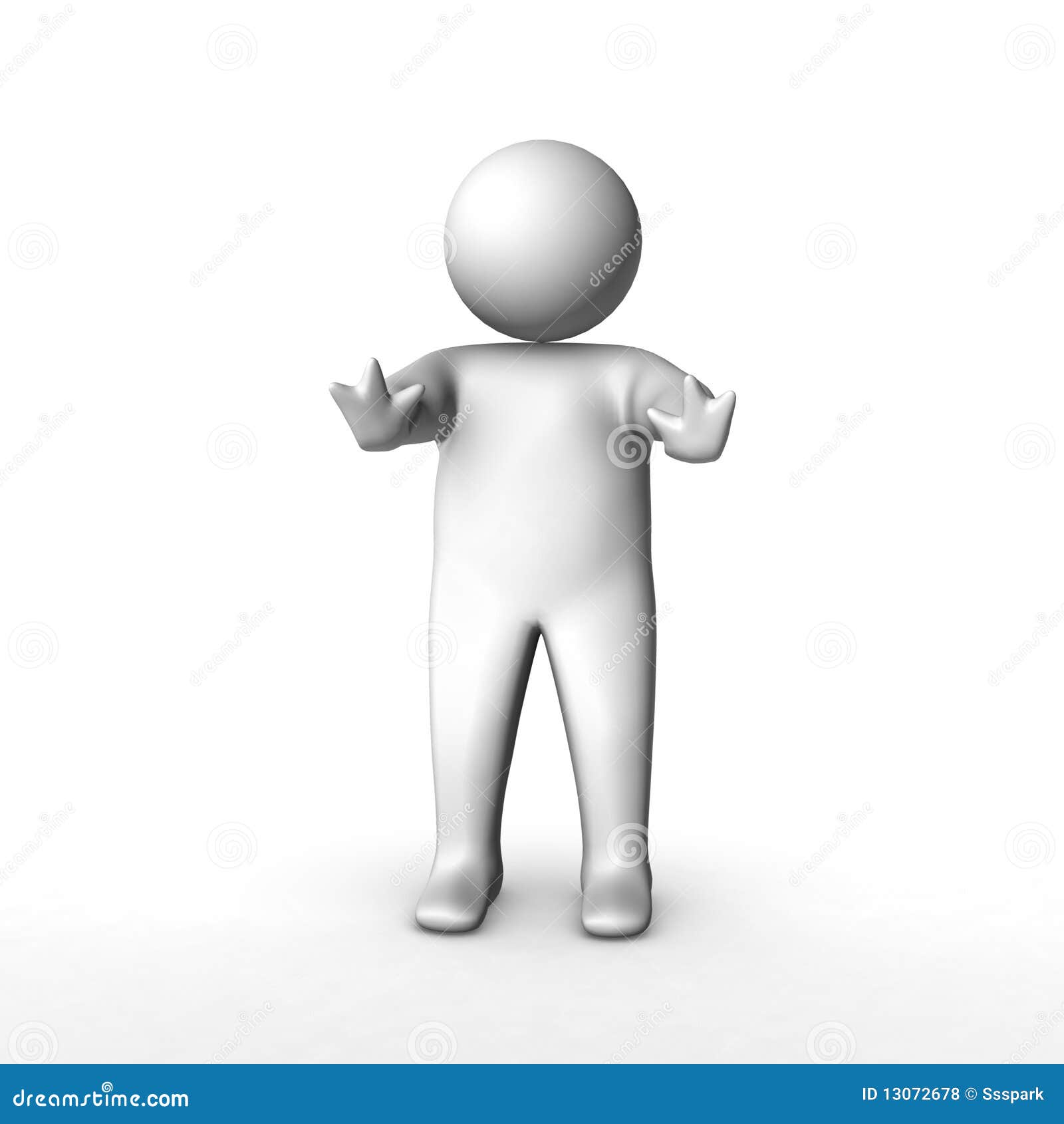 3d man stock illustration. Illustration of happy, individuality - 13072678
