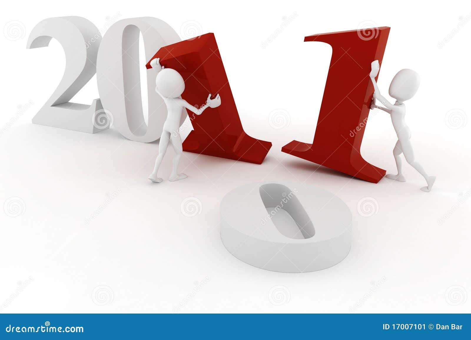 3d Man 2011, Happy New Year! Stock Illustration - Illustration of ...