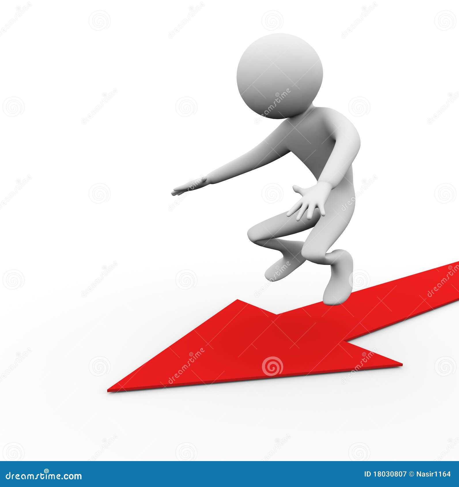 3d man achieving goal stock illustration. Illustration of activity ...