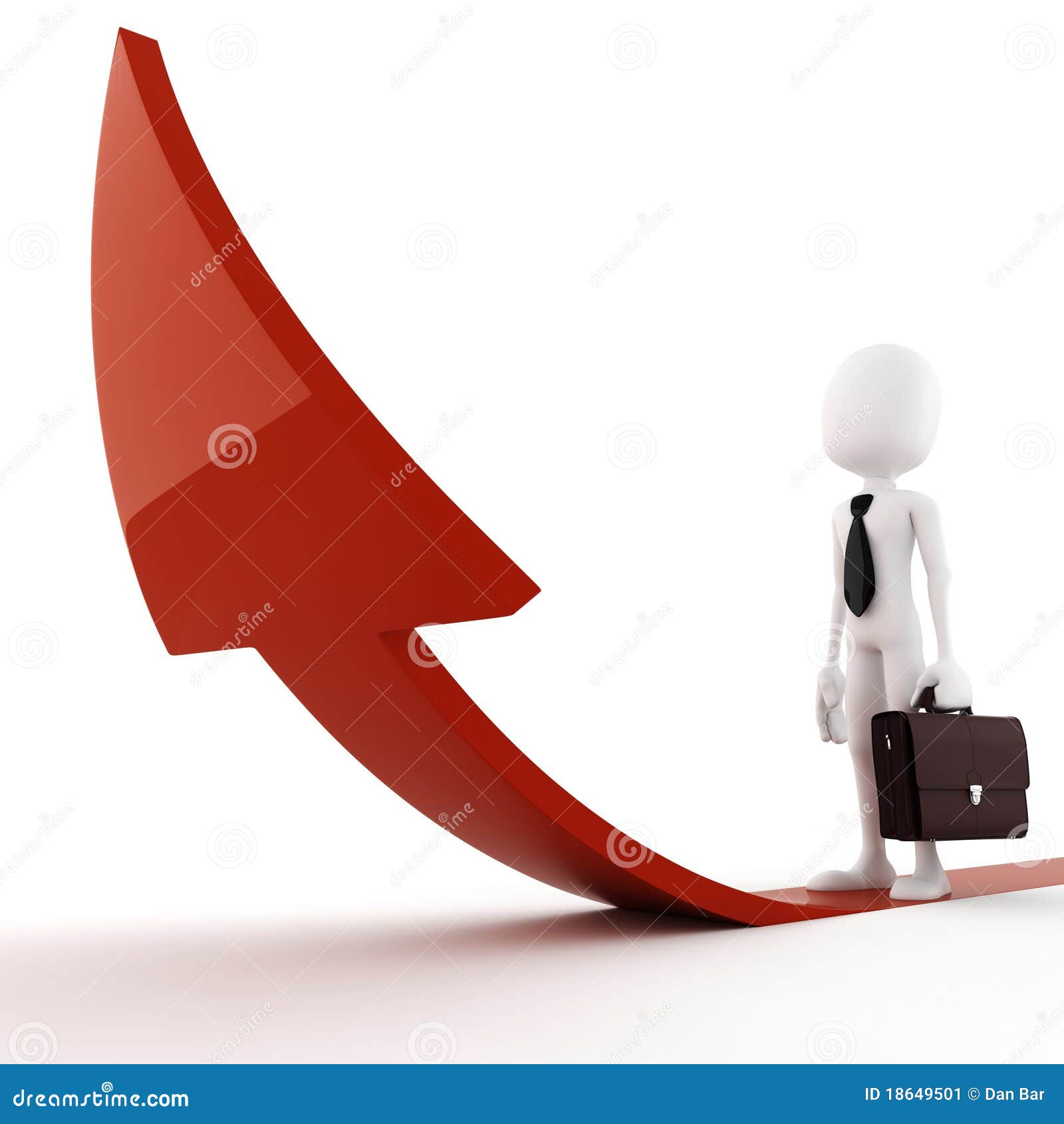 3d Man on Arrow-competition Concept Stock Illustration - Illustration ...