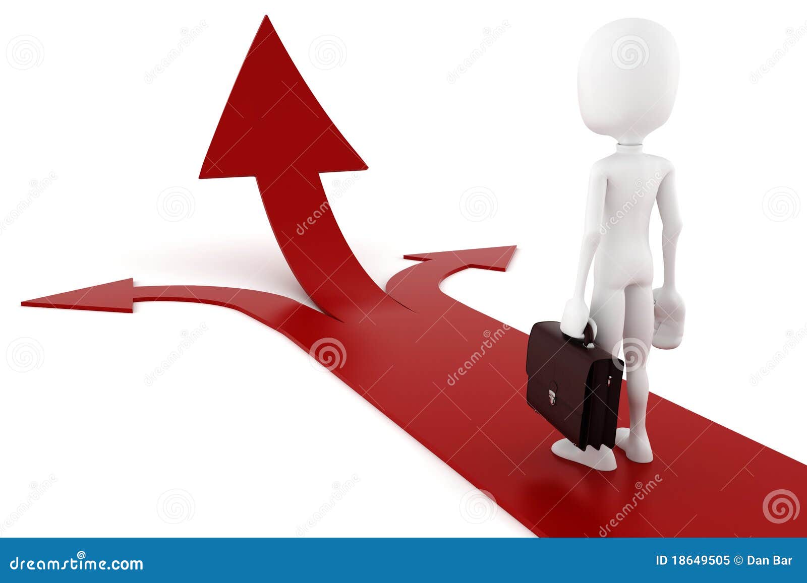 3d Man on Arrow-competition Concept Stock Illustration - Illustration ...