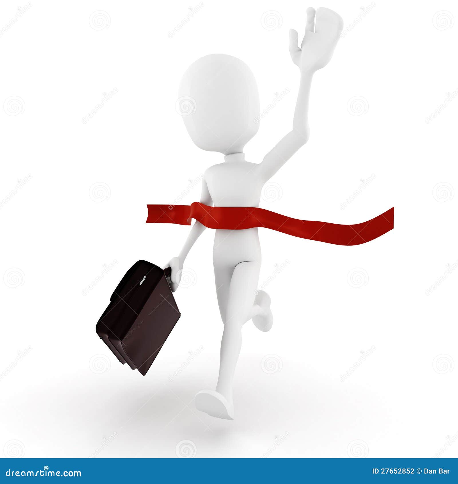 3d Man Business Competition Winner Stock Illustration - Illustration of ...