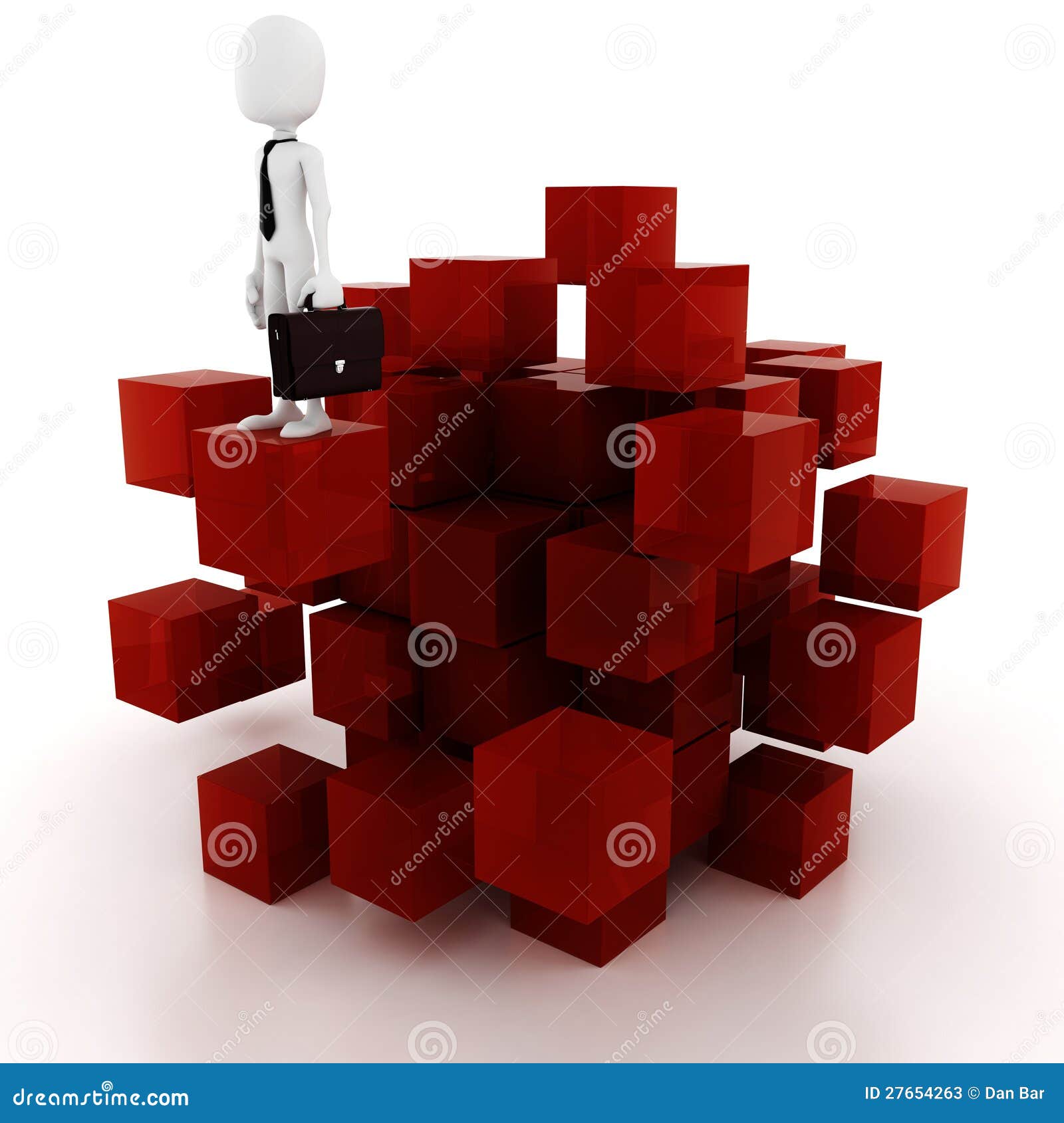 3d man business concept stock illustration. Illustration of attractive ...