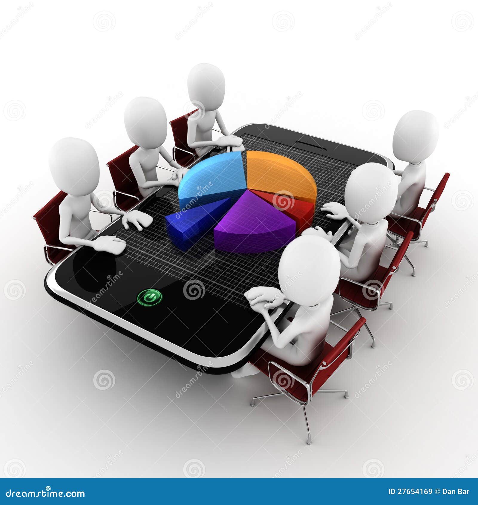 3d Man Business Conference Concept Stock Illustration - Illustration of ...
