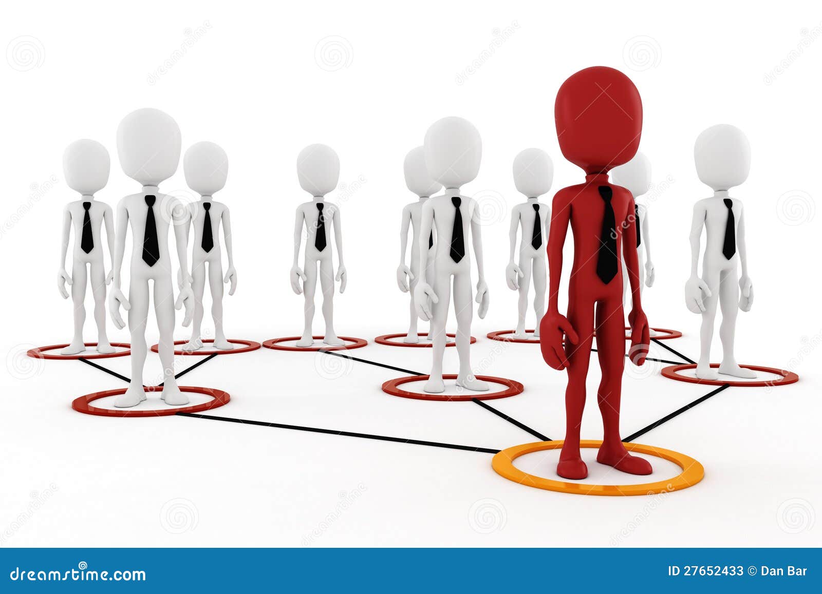 3d Man Business Hierarchy Concept Stock Illustration - Illustration of ...