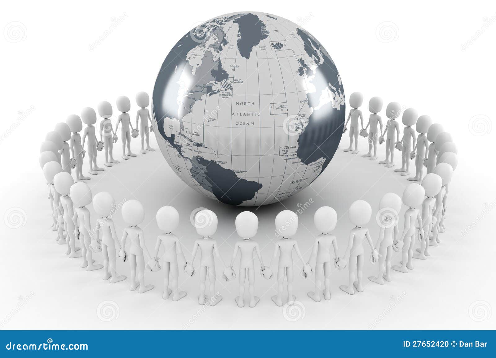 3d Man Business Man Team Work Concept Stock Illustration - Illustration ...