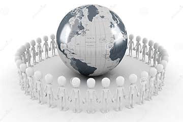 3d Man Business Man Team Work Concept Stock Illustration - Illustration ...