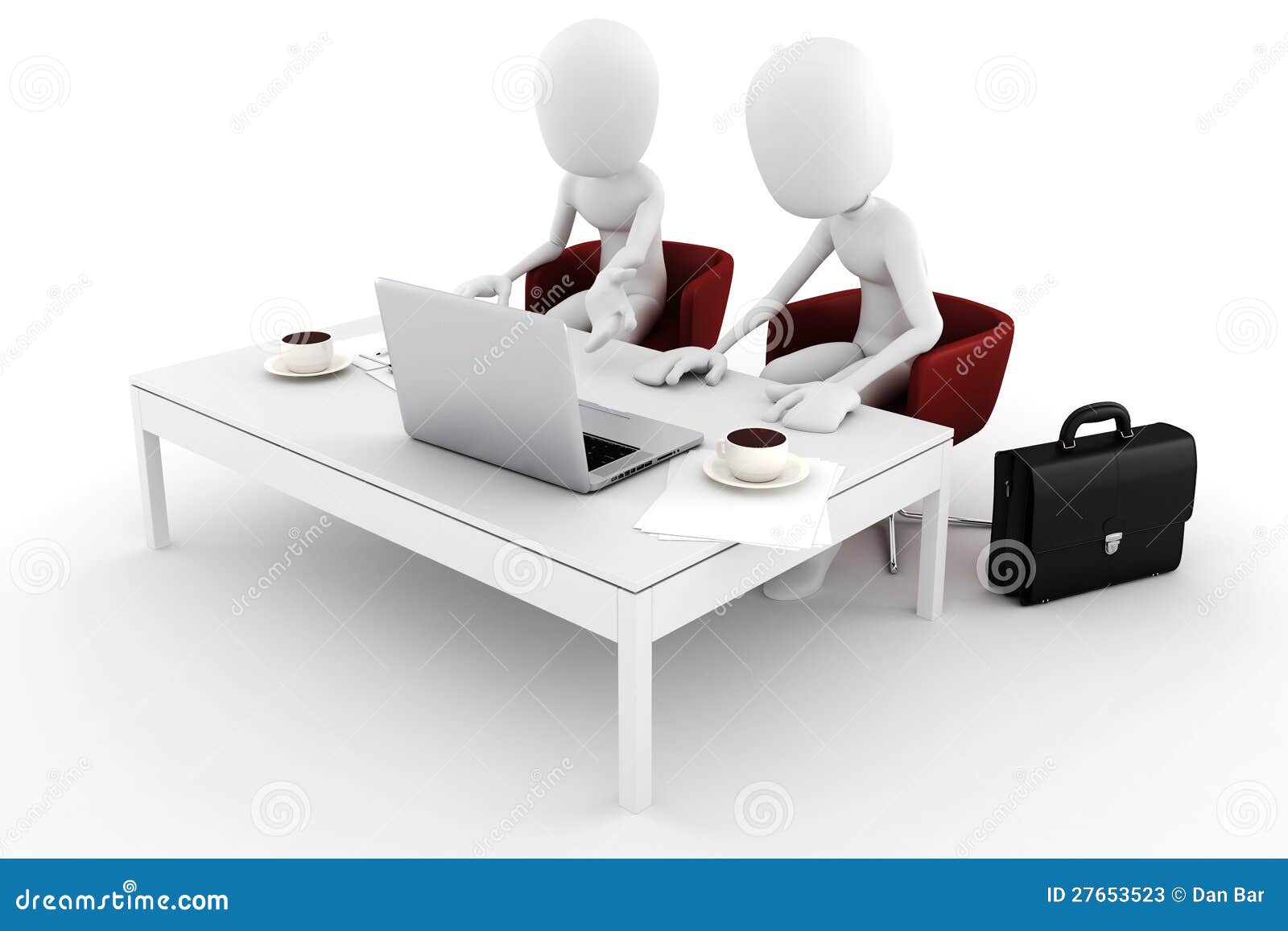 3d Man Business Man Team Work Concept Stock Illustration - Illustration ...