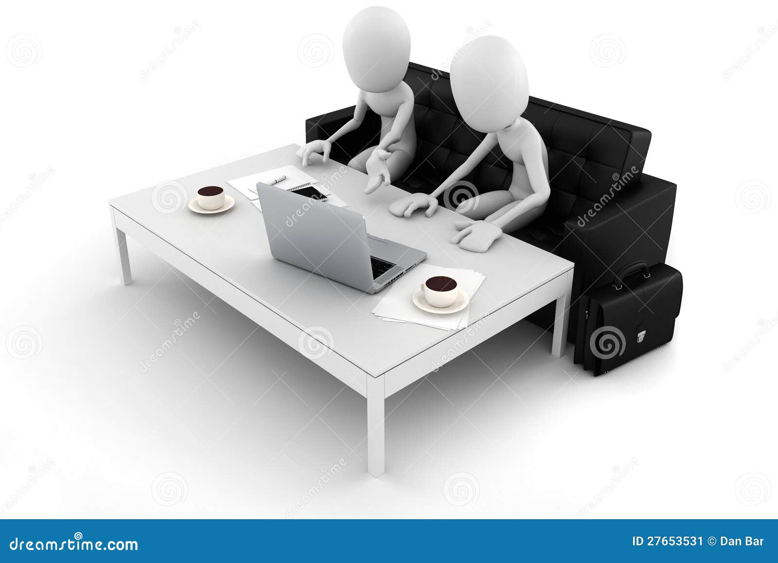 3d Man Business Man Team Work Concept Stock Illustration - Illustration ...