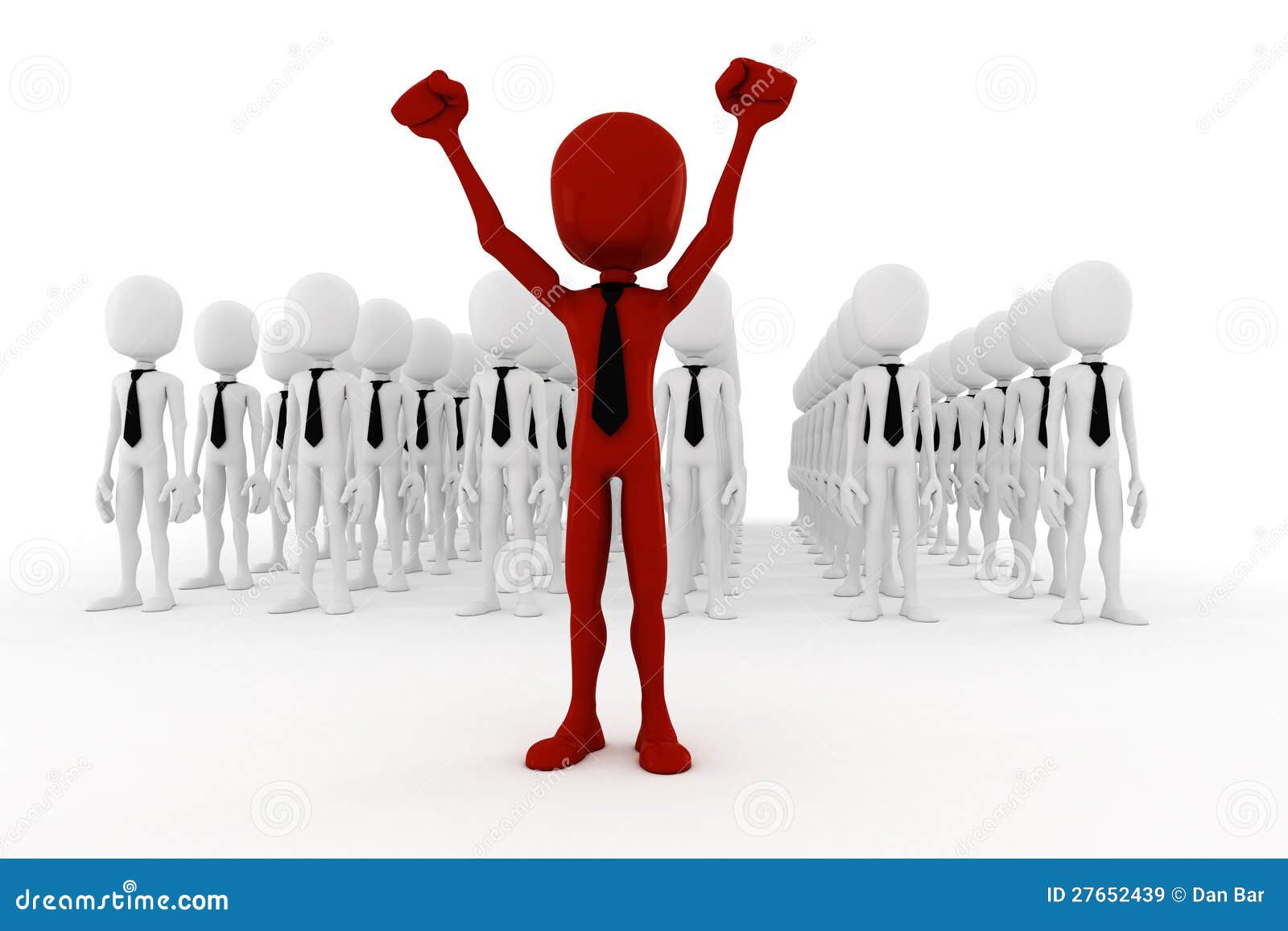 3d Man Business Men Following the Leader Stock Illustration ...