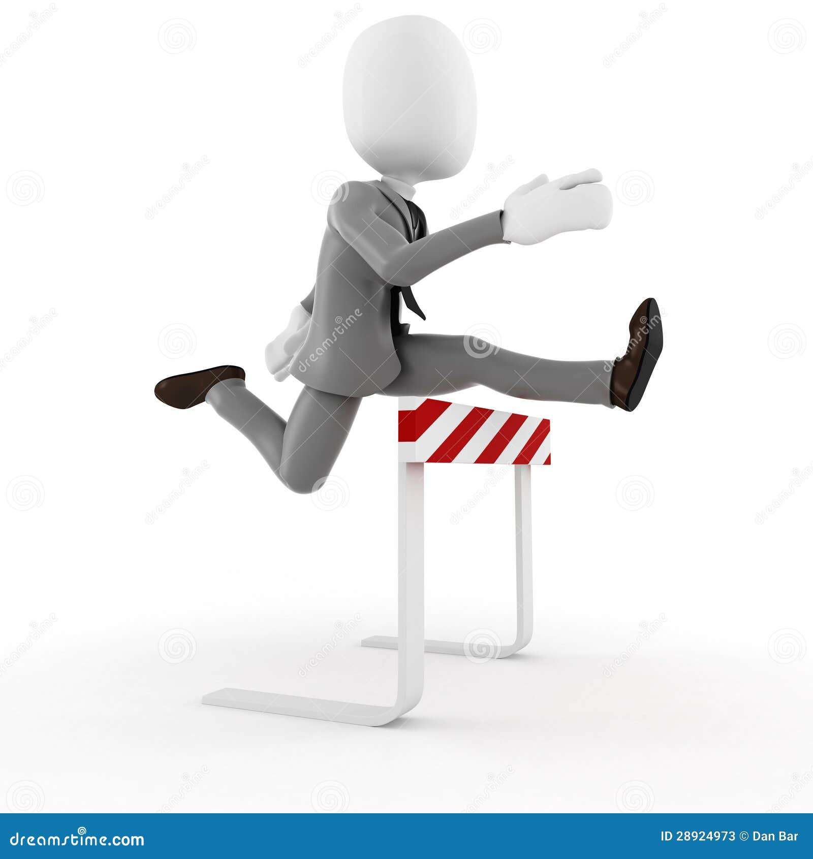 3d Man Businessman Competition in Business Stock Illustration ...