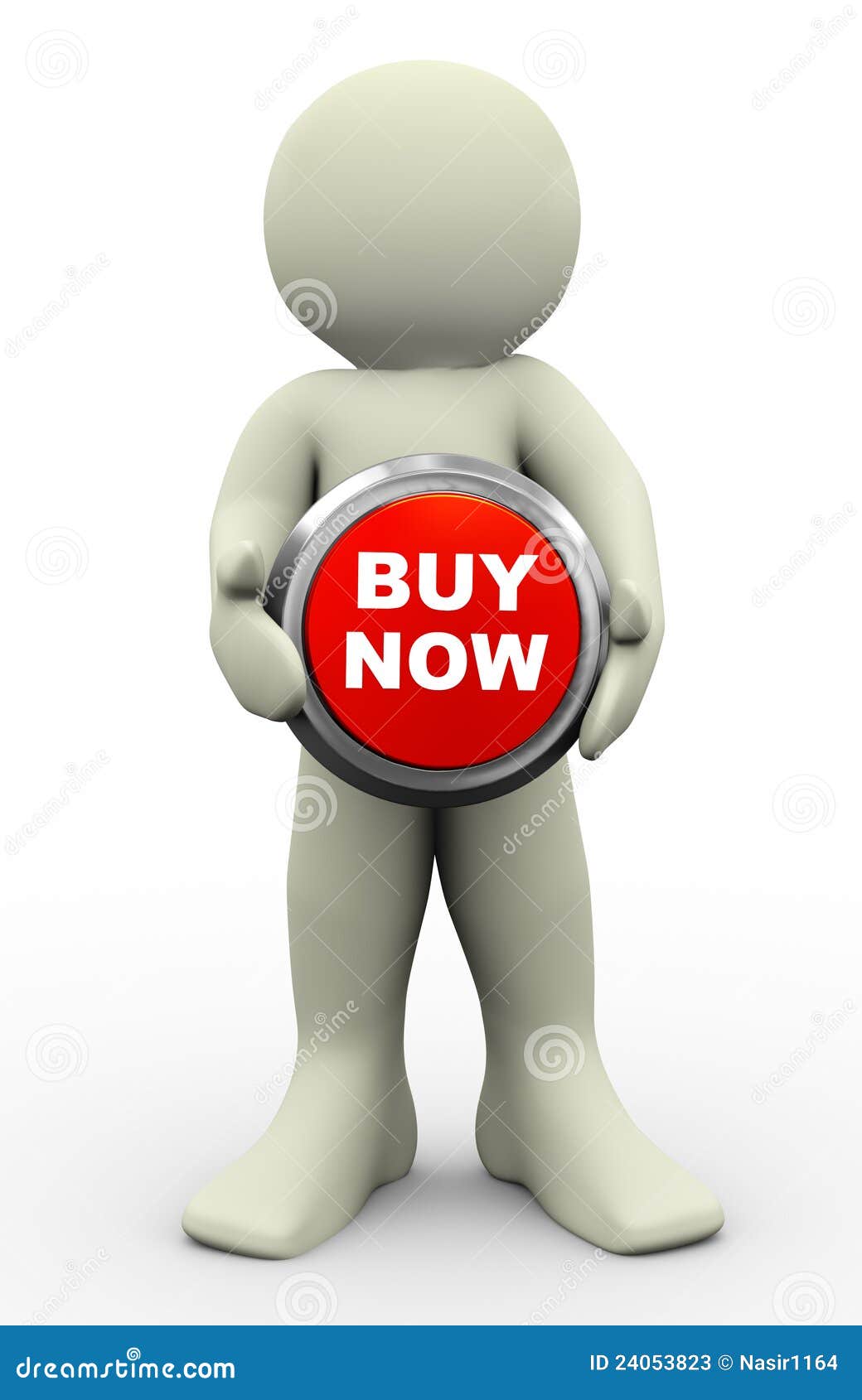 3d man buy now button stock illustration. Illustration of income - 24053823