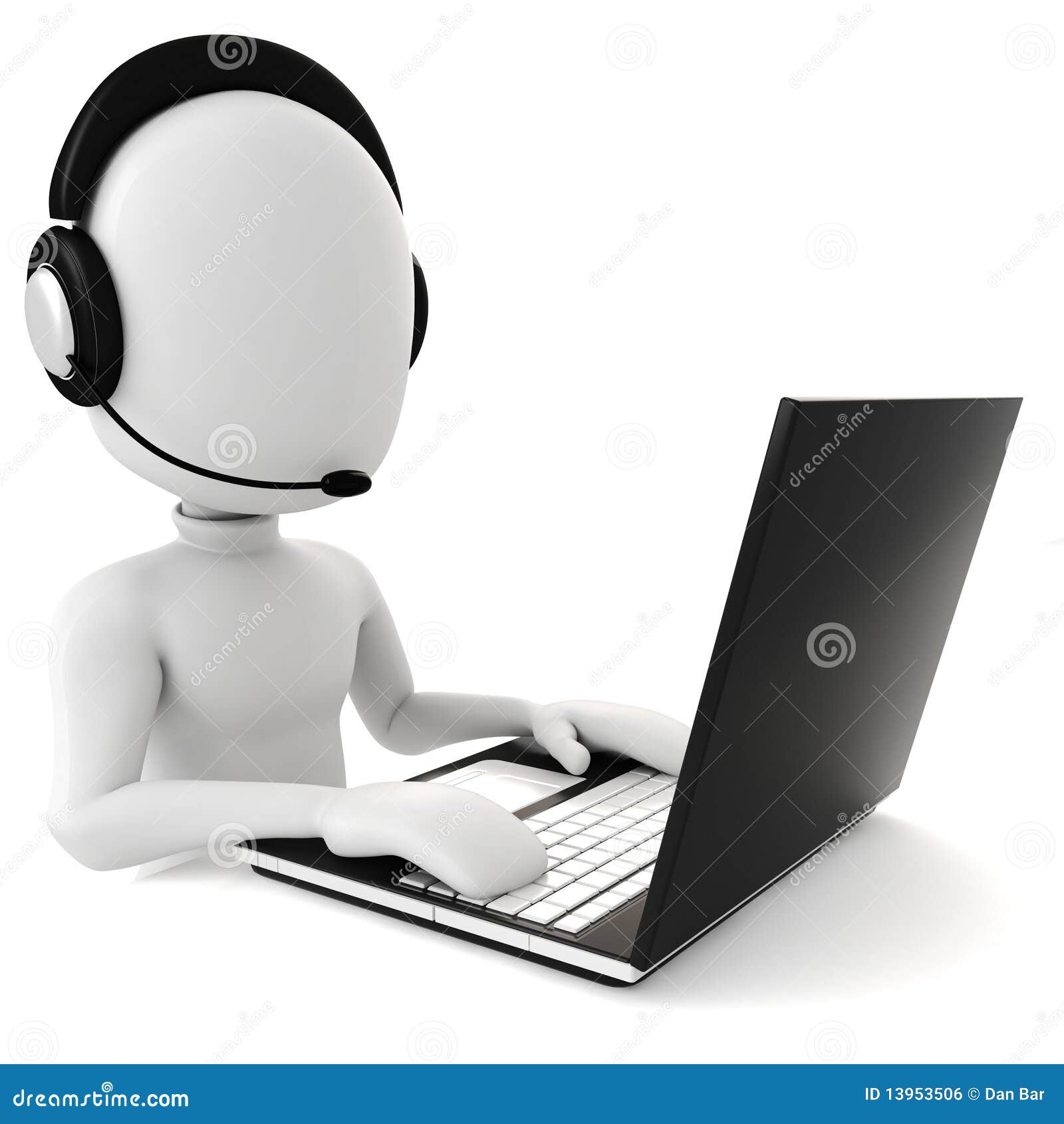3d man - call center stock illustration. Illustration of center - 13953506