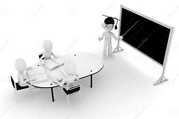 3d Man Classroom-teacher and Students Stock Illustration - Illustration ...