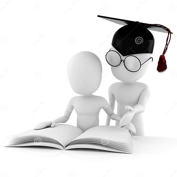 3d Man Classroom-teacher and Students Stock Illustration - Illustration ...
