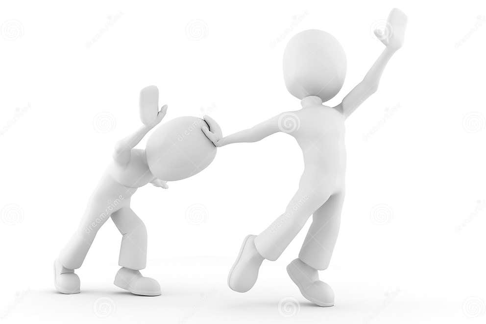 3d Man Competing To Reach Some Imaginary Object Stock Illustration ...