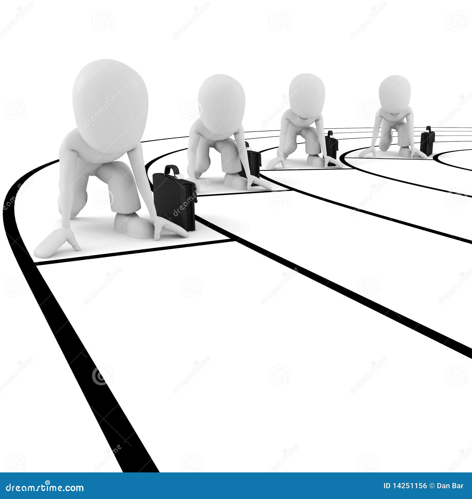 3d man competition stock illustration. Illustration of boss - 14251156