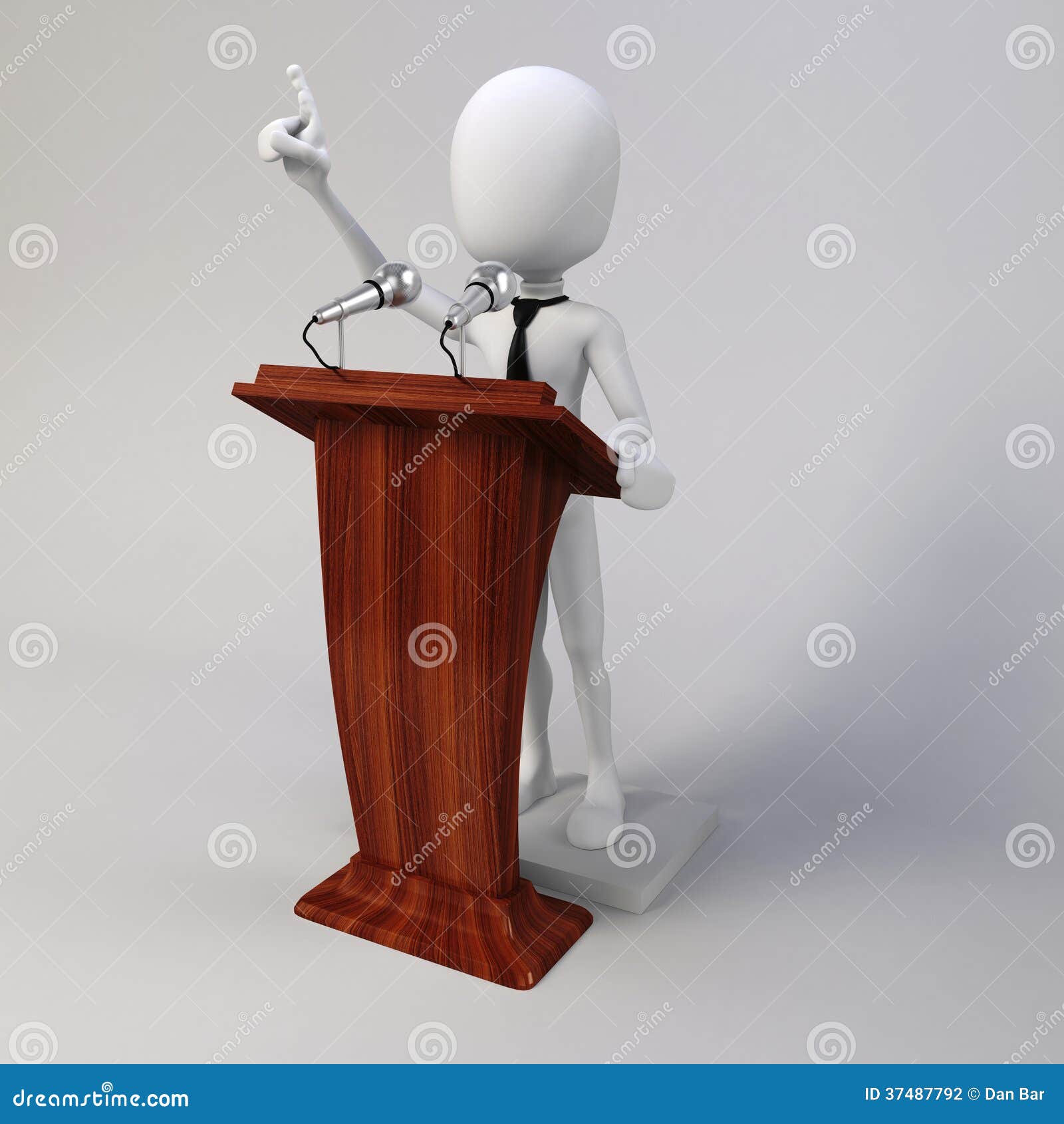 3d man delivering a speech stock illustration. Illustration of design ...