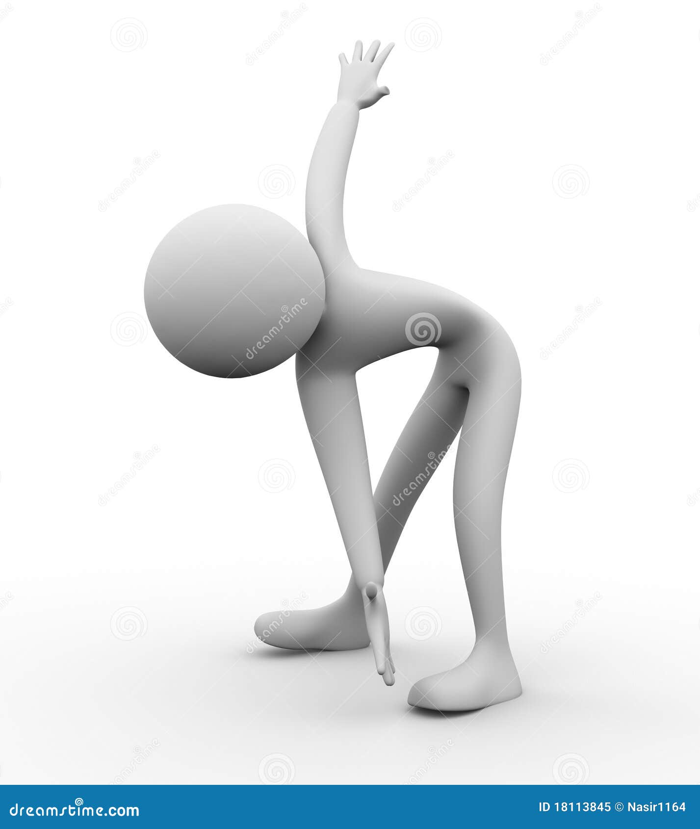 3d Man Exercise Royalty Free Stock Photo - Image: 18113845