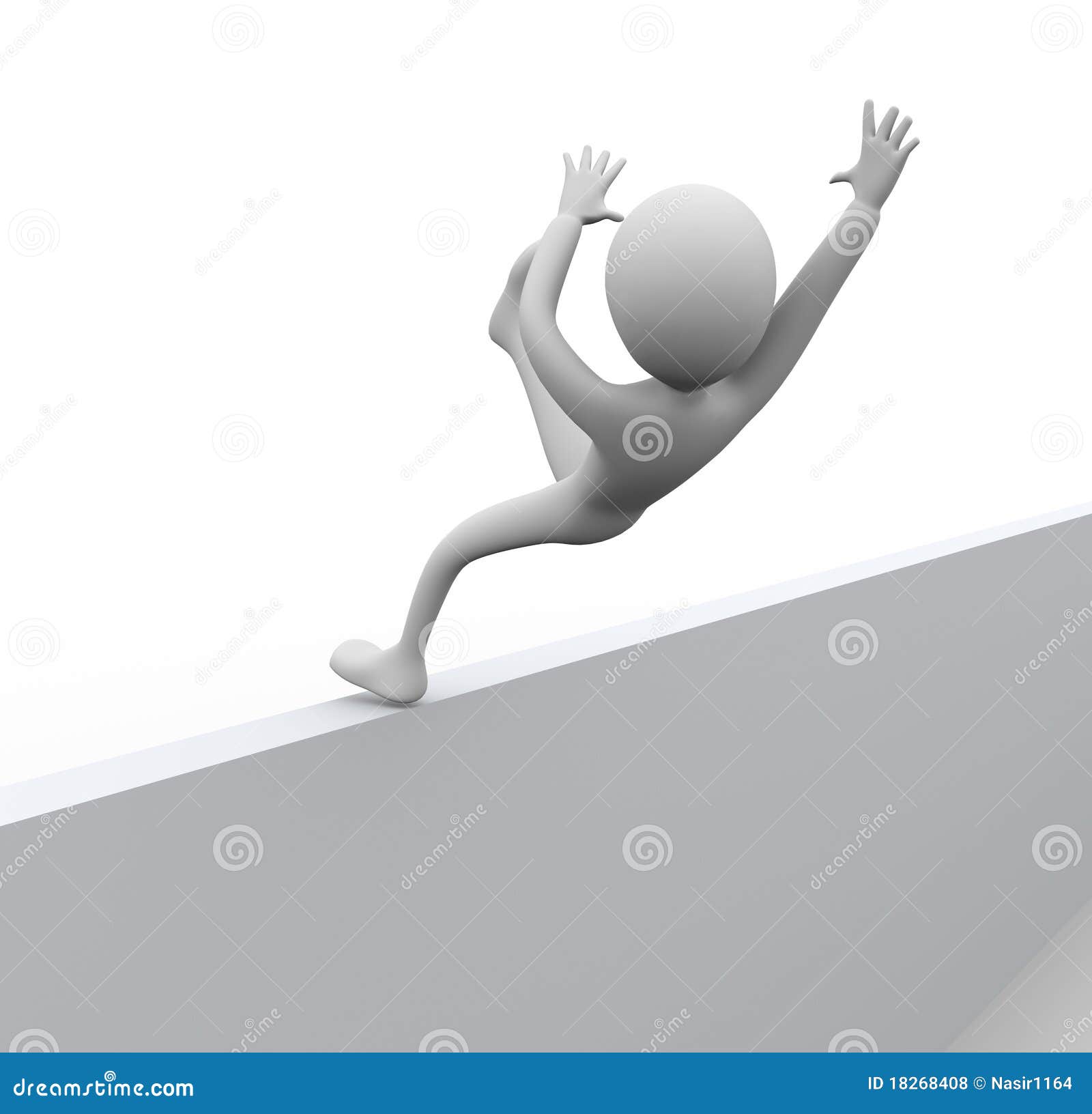 3d man falling stock illustration. Illustration of male - 18268408