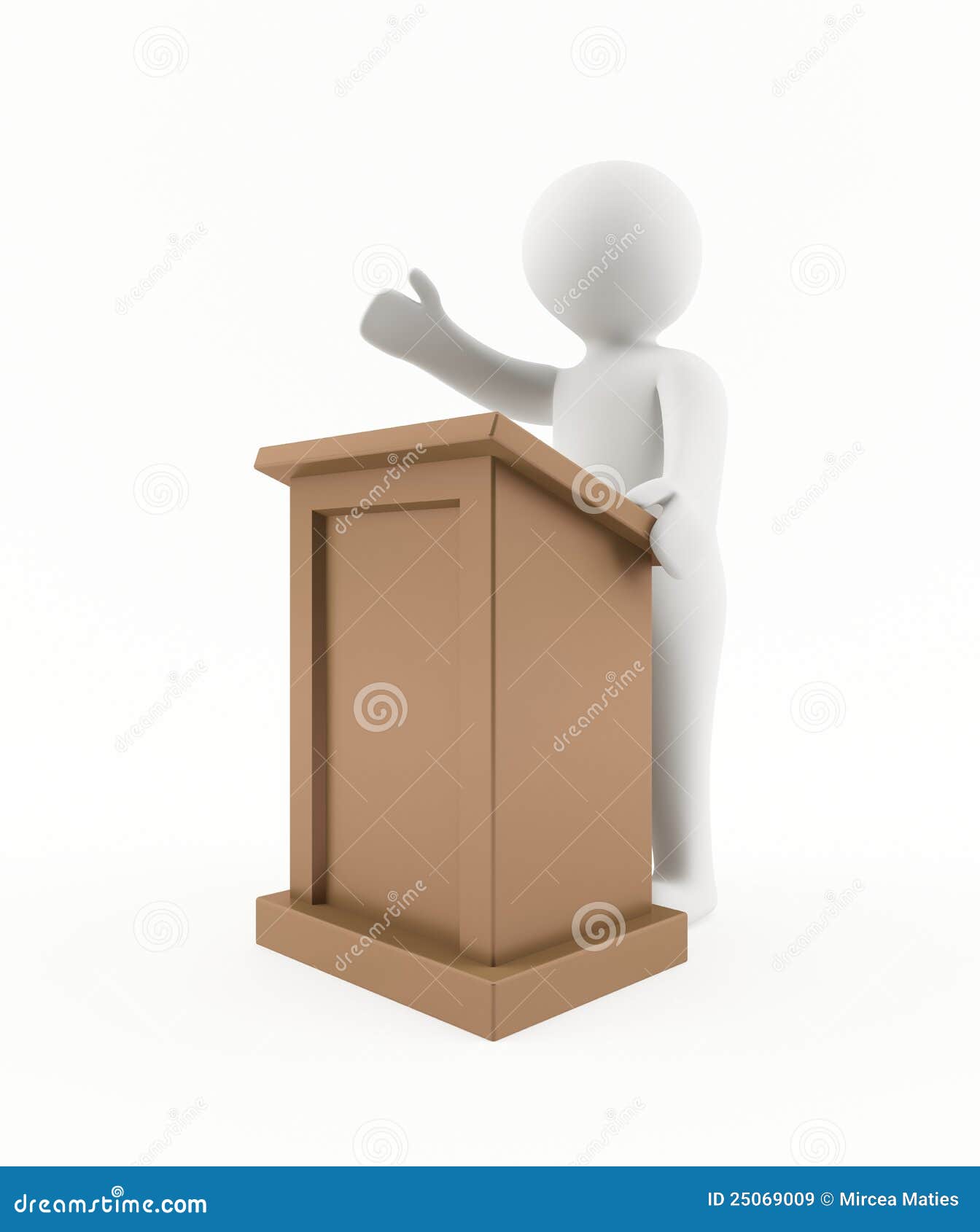 3D man giving a speech stock illustration. Illustration of adult - 25069009