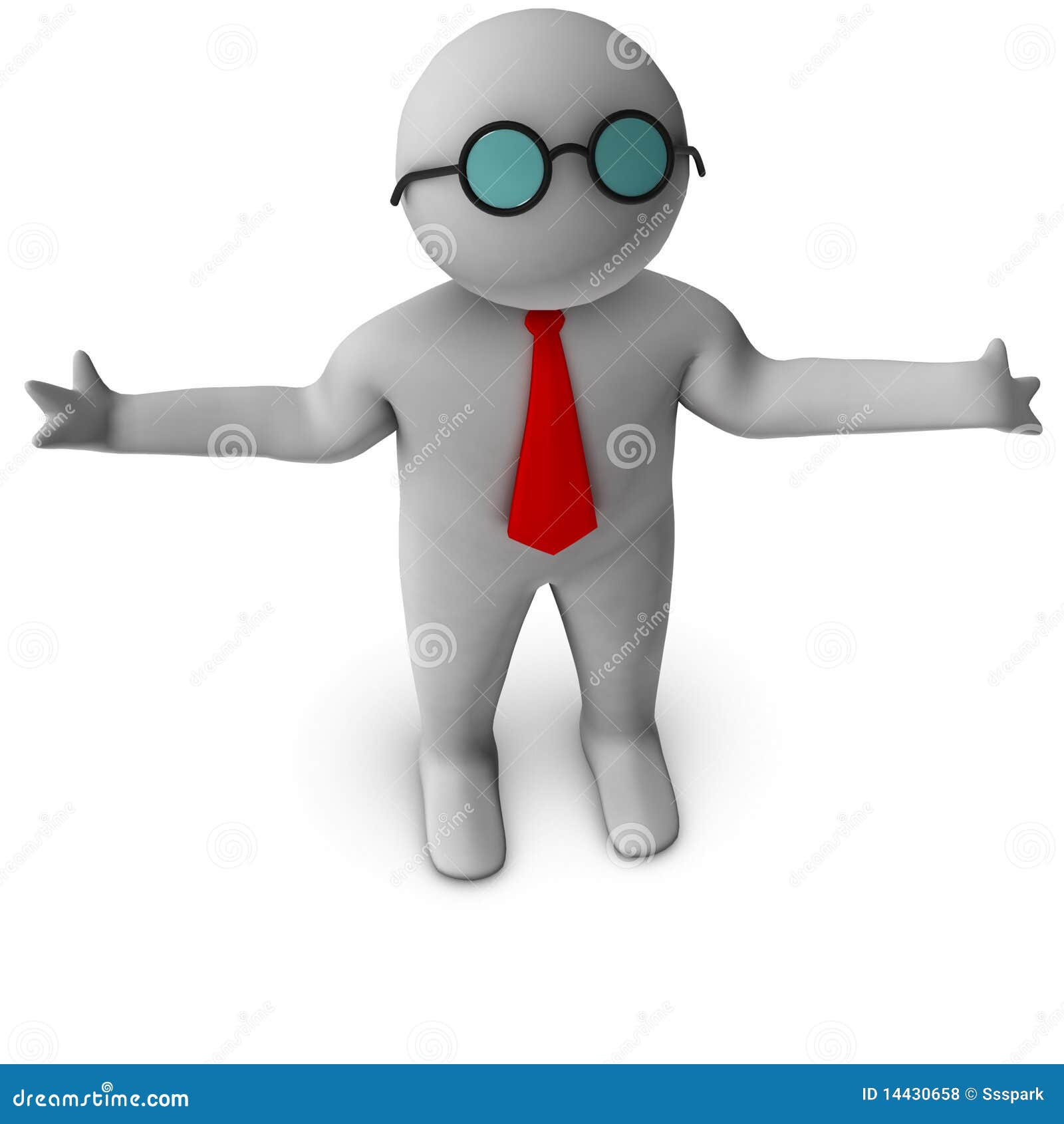 3d man having problem stock illustration. Illustration of asking - 14430658