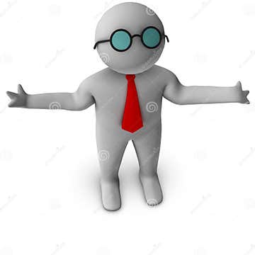 3d man having problem stock illustration. Illustration of asking - 14430658